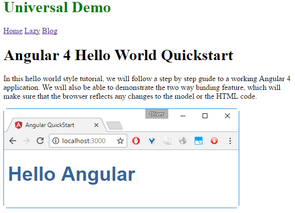 Angular 4 Universal: Boosting Performance through Server Side Rendering