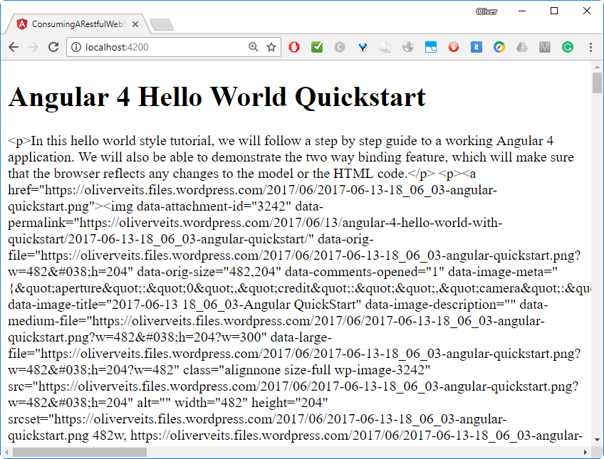 Behavior Driven Angular Part 2 Inserting Rest Data As Innerhtml Into A Web Application