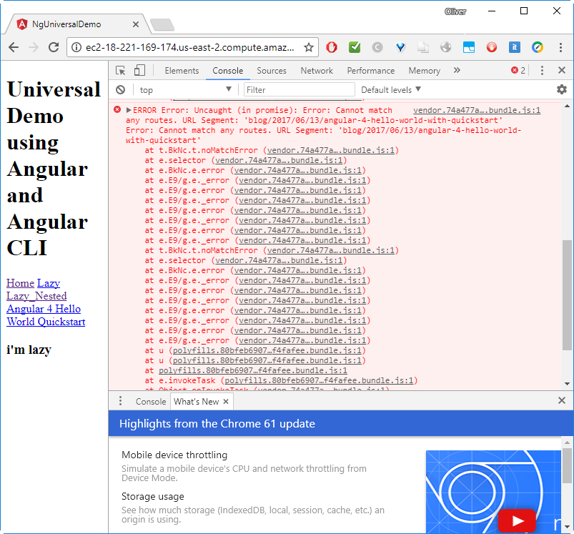 Angular Universal CLI - Step-by-Step Example with REST Client
