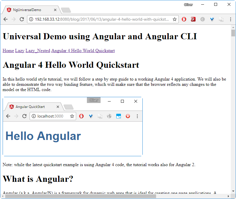 Angular Universal Docker Example Angular 4 Universal Cli